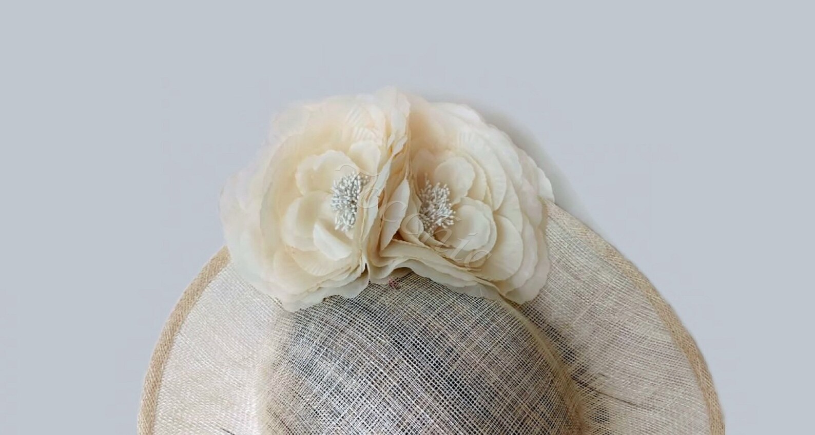 Cream Flower Hat Ivory Wedding Hat With Flowers Cream Royal - Etsy