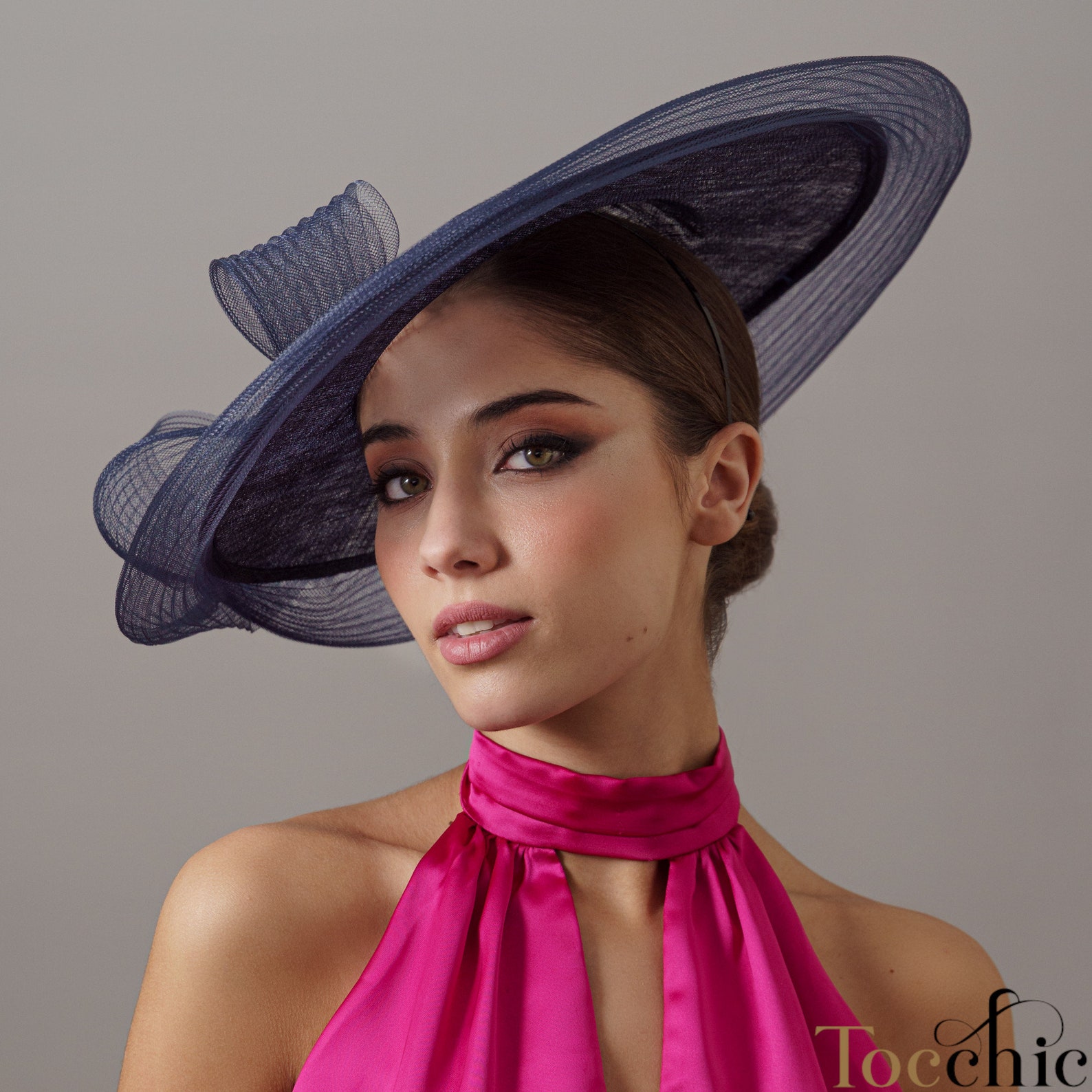 Navy Blue Wedding Hat for Woman Blue Races Hat Navy Derby - Etsy