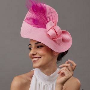 Pink Wedding Hats for Women - Pale Pink Royal Ascot Fascinator ...