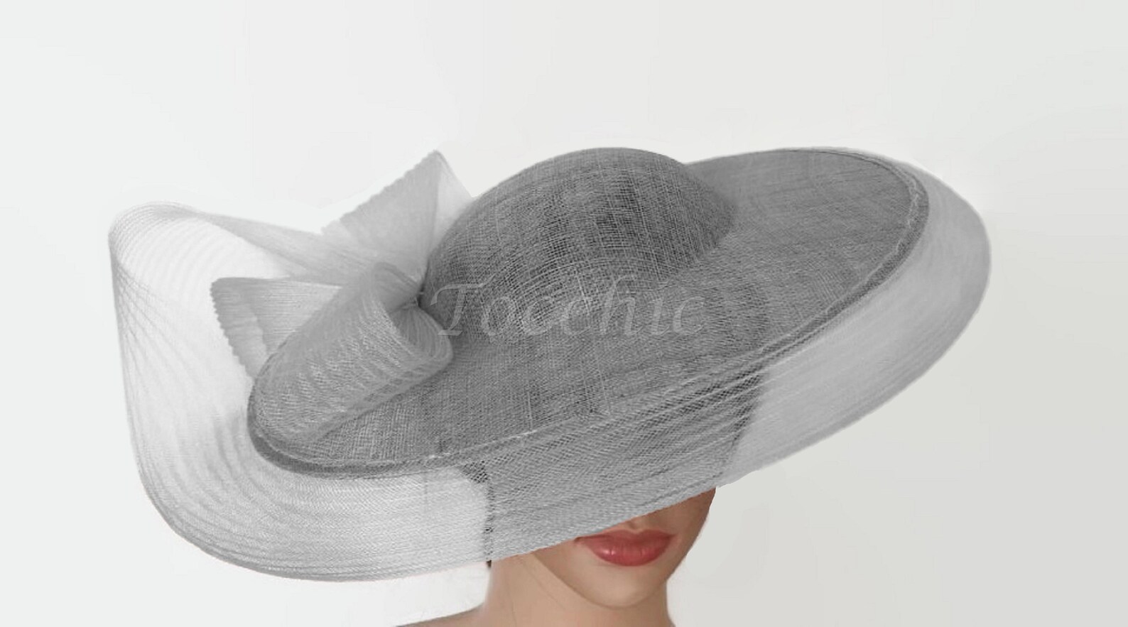 Grey Woman Dressy Hat for Weddings, Elegant Grey Ascot Hat, Kentucky ...