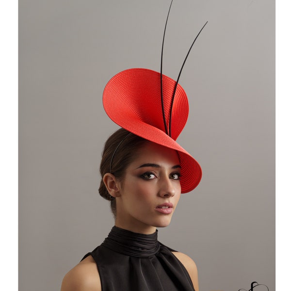Red Fascinator - Etsy