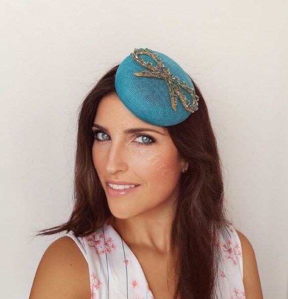 Tocado turquesa de coctel tocado de boda turquesa pequeño - Etsy España