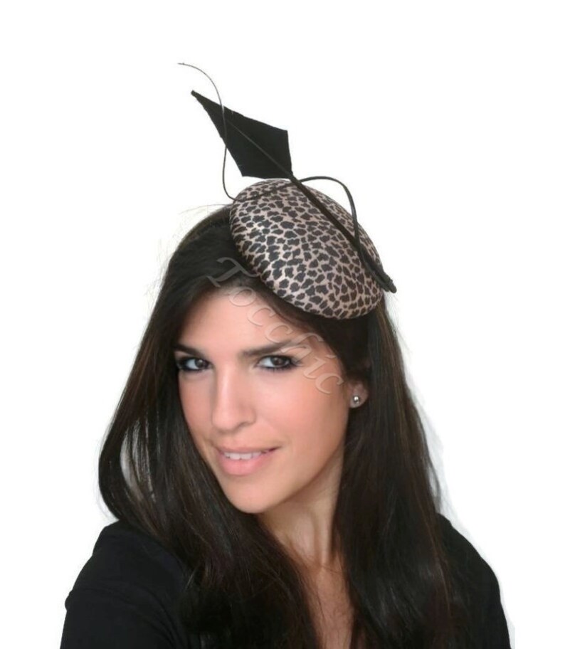 Leopard Fascinator Animal Print Pillbox Hat Leopard Cocktail - Etsy