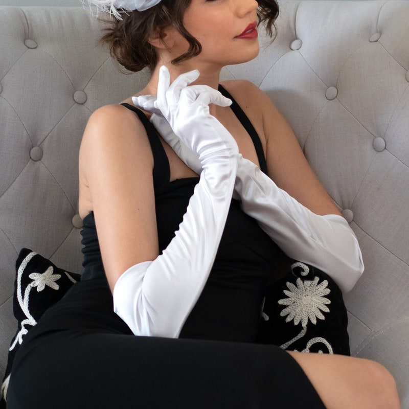 White Opera Gloves - Etsy