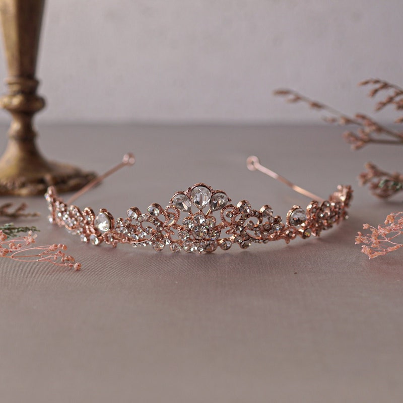 Rose Gold Wedding Tiara - Etsy