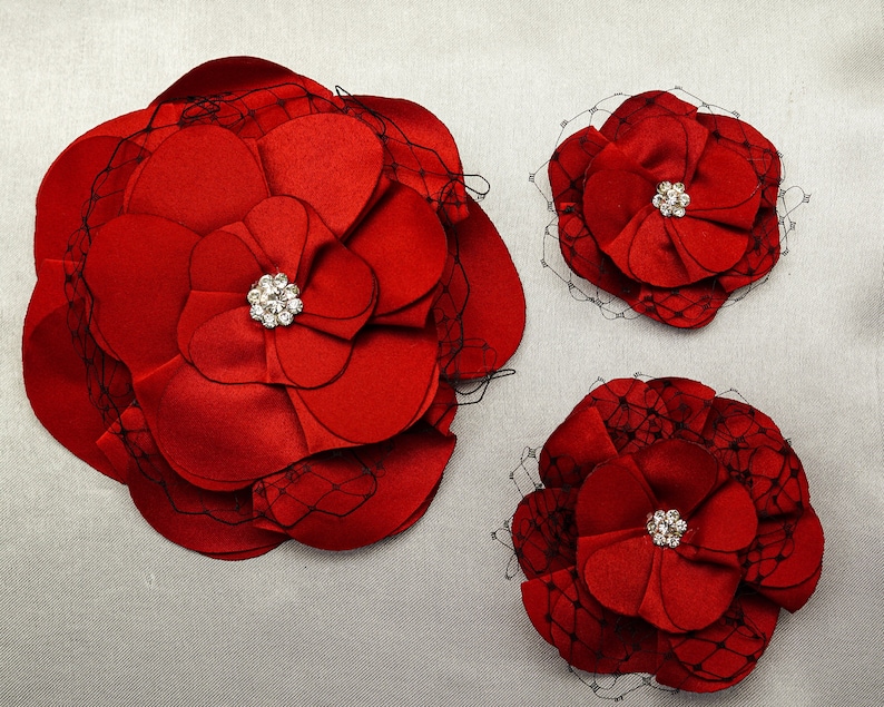 Black Large Flower, Applique for Crafts and Sewing, Decorative Flower ...