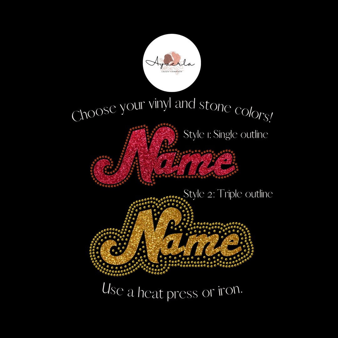 DIY Personalized Vinyl and Hotfix Rhinestone Transfer Decal, Bling ...