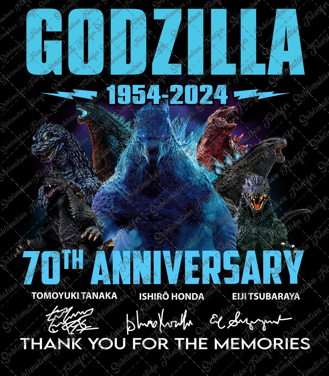 Godzilla 1954 2024 70th Anniversary Thank You for the - Etsy Australia