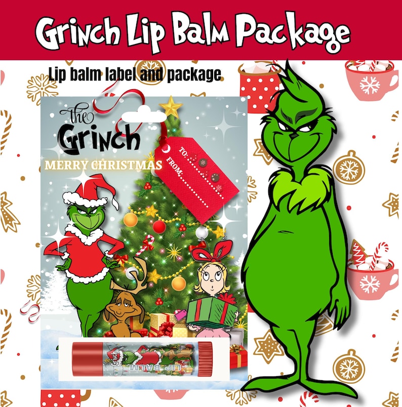The Grinch Christmas Eve Lip Balm! Printable, Christmas Gift, SVG and ...
