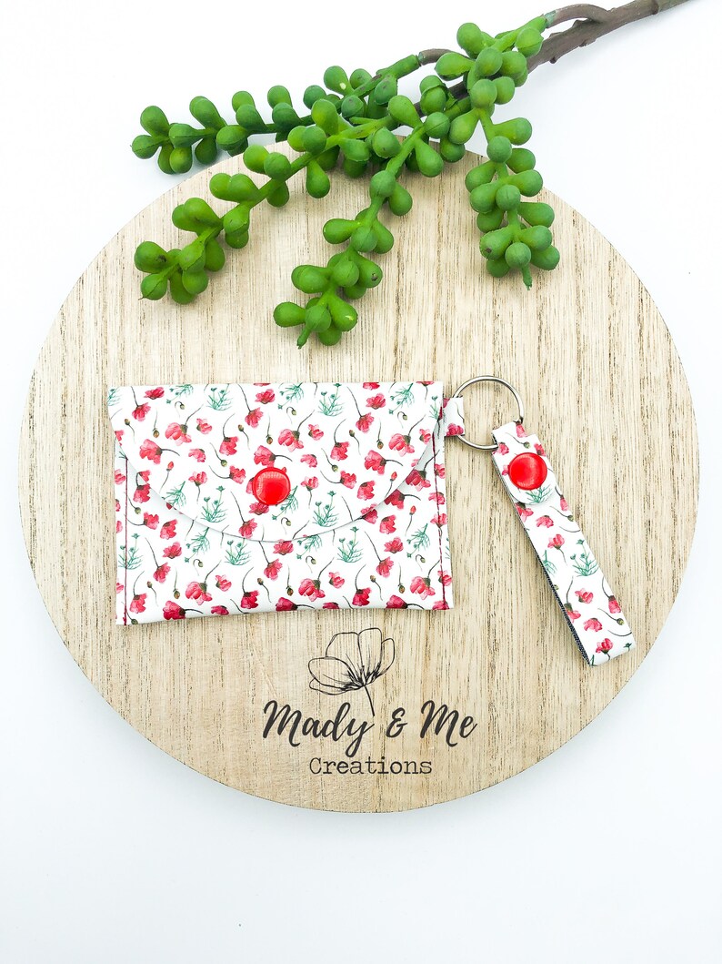 Coin Purse Faux Leather Keychain READY TO SHIP Credit Card Keychain ...
