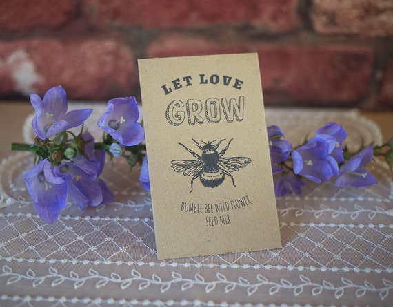 20 Wedding Favour Seed Packets Wildflower Seed Favor Wedding - Etsy