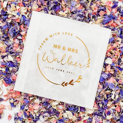 Wedding Confetti Bags 100% Biodegradable Glassine Bags - Etsy