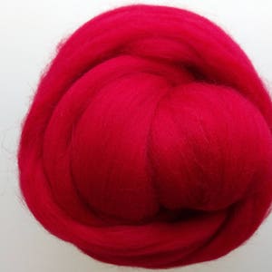 Scarlet Red* 100% Merino Wool Tops Roving Felting Spinning, Giant ...