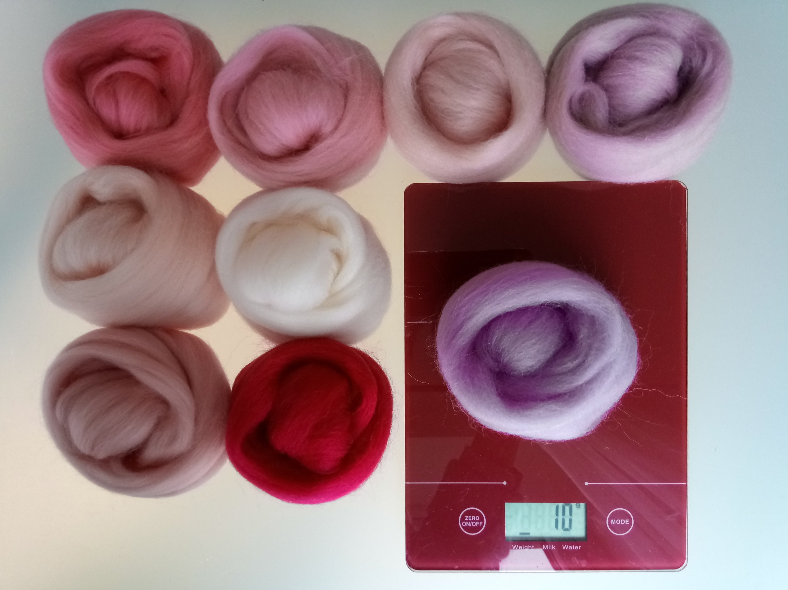 Pink Set Pure Merino Wool for Needle and Wet Felting Packs - Etsy UK