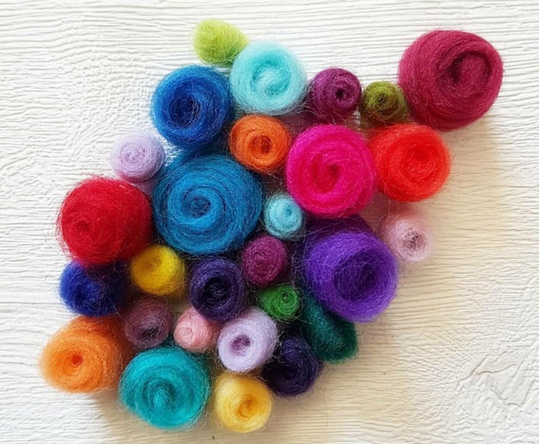 Bright Shades Wool Tops for Needle and Wet Felting Roving - Etsy UK