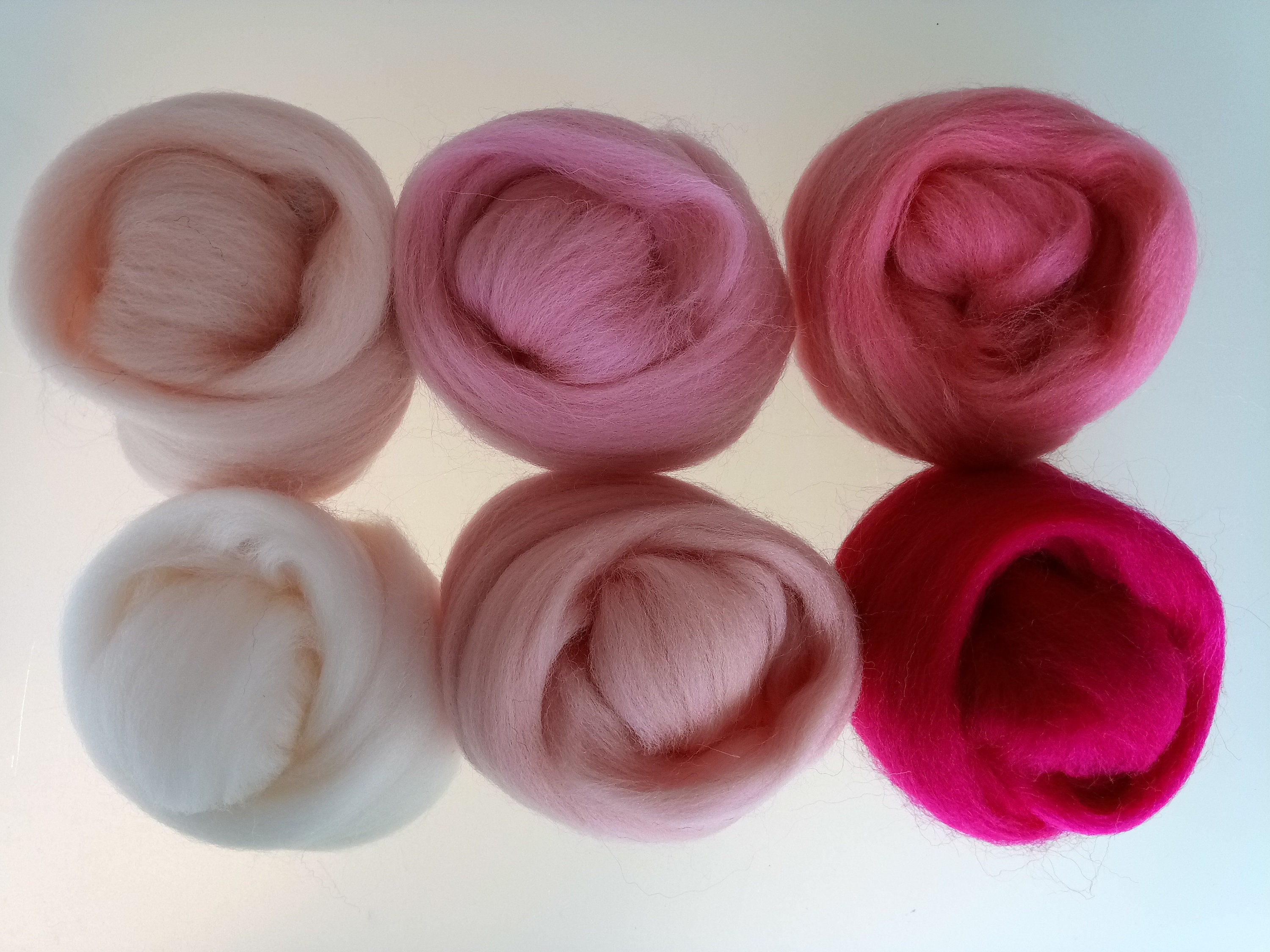 Pink Set Pure Merino Wool for Needle and Wet Felting Packs - Etsy UK