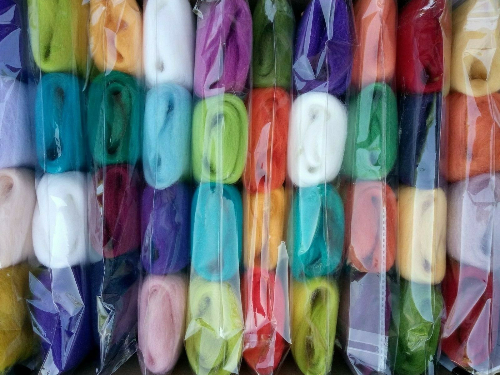 Assorted Colour Wool Sets Pure Merino Wool for Needle and Wet | Etsy