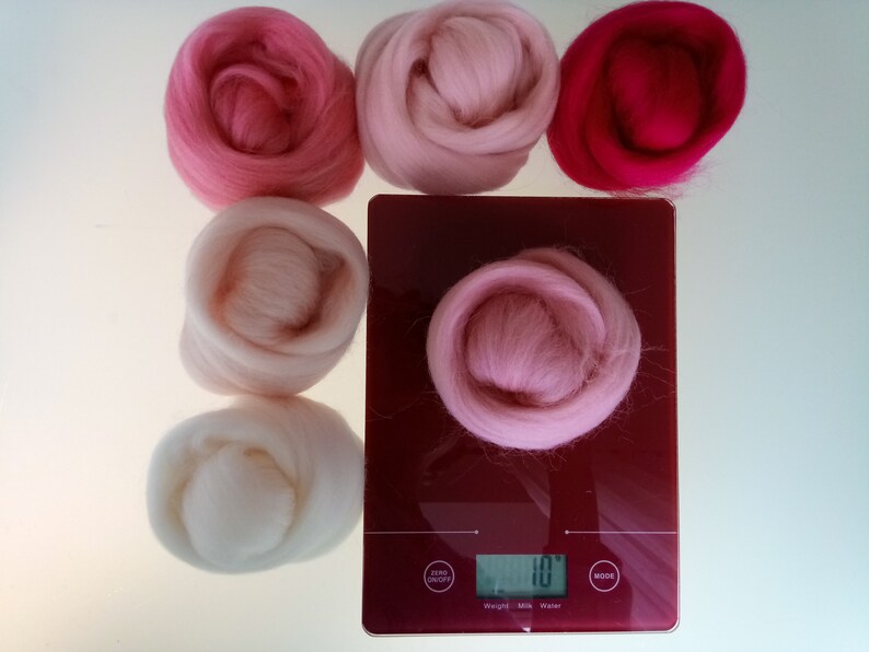 Pink Set Pure Merino Wool for Needle and Wet Felting Packs - Etsy UK