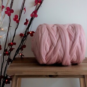 Light Pink 100% Merino Wool Roving Tops, Wet Needle Felting, Spinning ...
