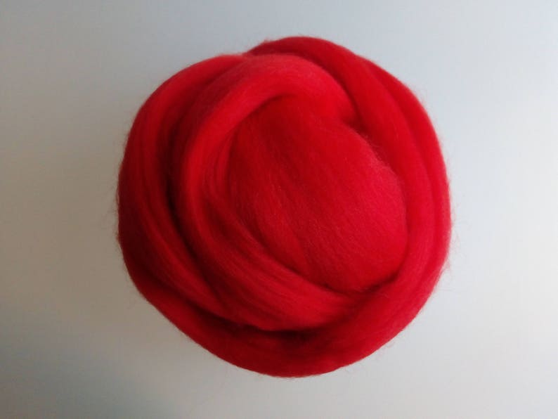 Poppy Red 100% Merino Wool Tops Roving Felting Spinning - Etsy UK