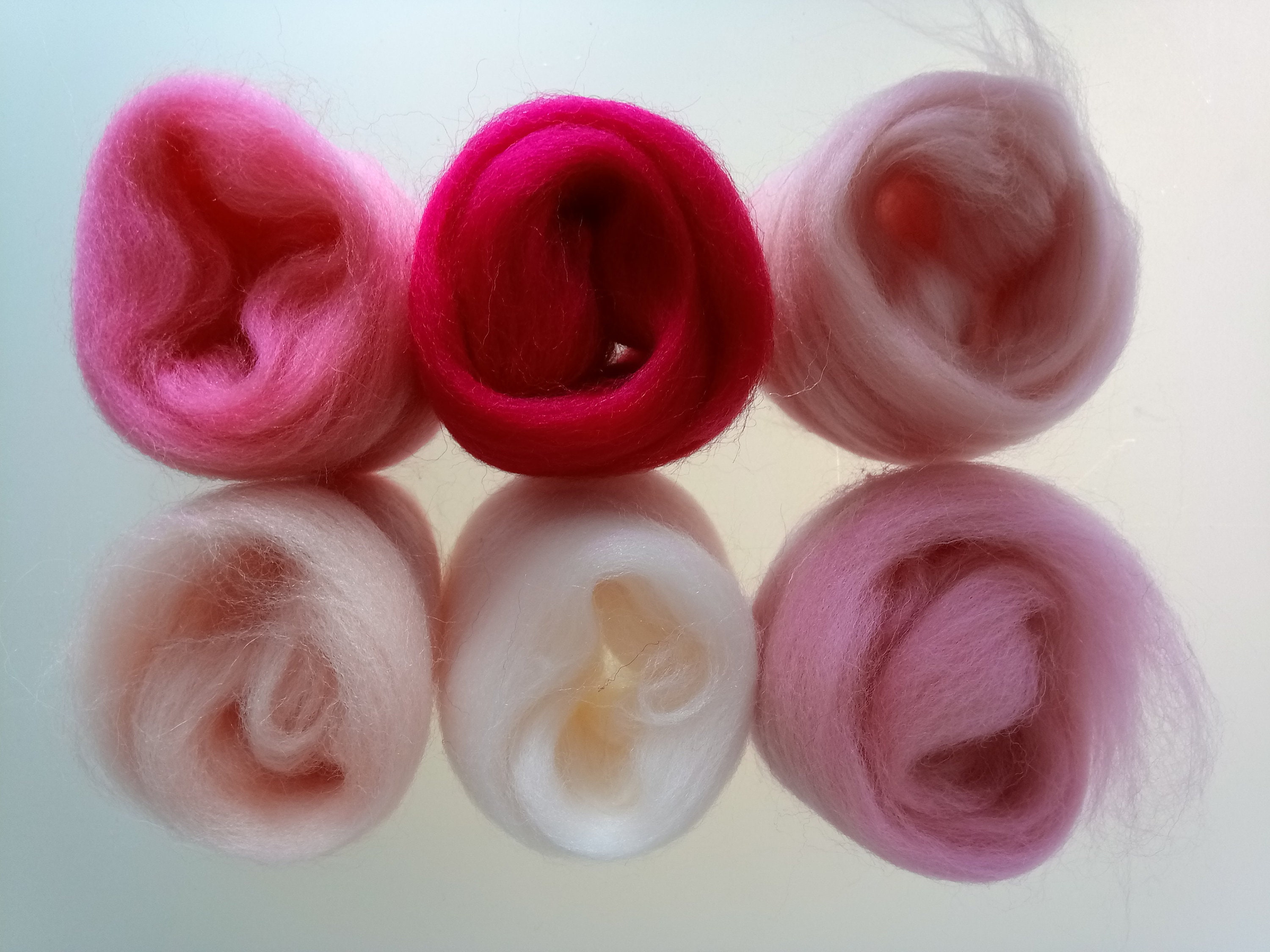 Pink Set Pure Merino Wool for Needle and Wet Felting Packs - Etsy UK