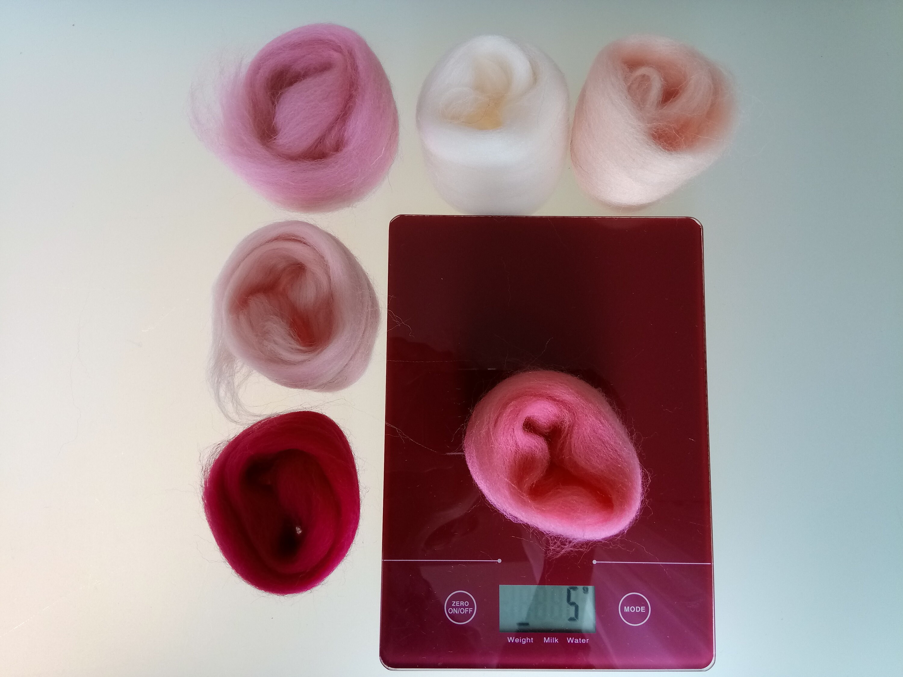 Pink Set Pure Merino Wool for Needle and Wet Felting Packs - Etsy UK