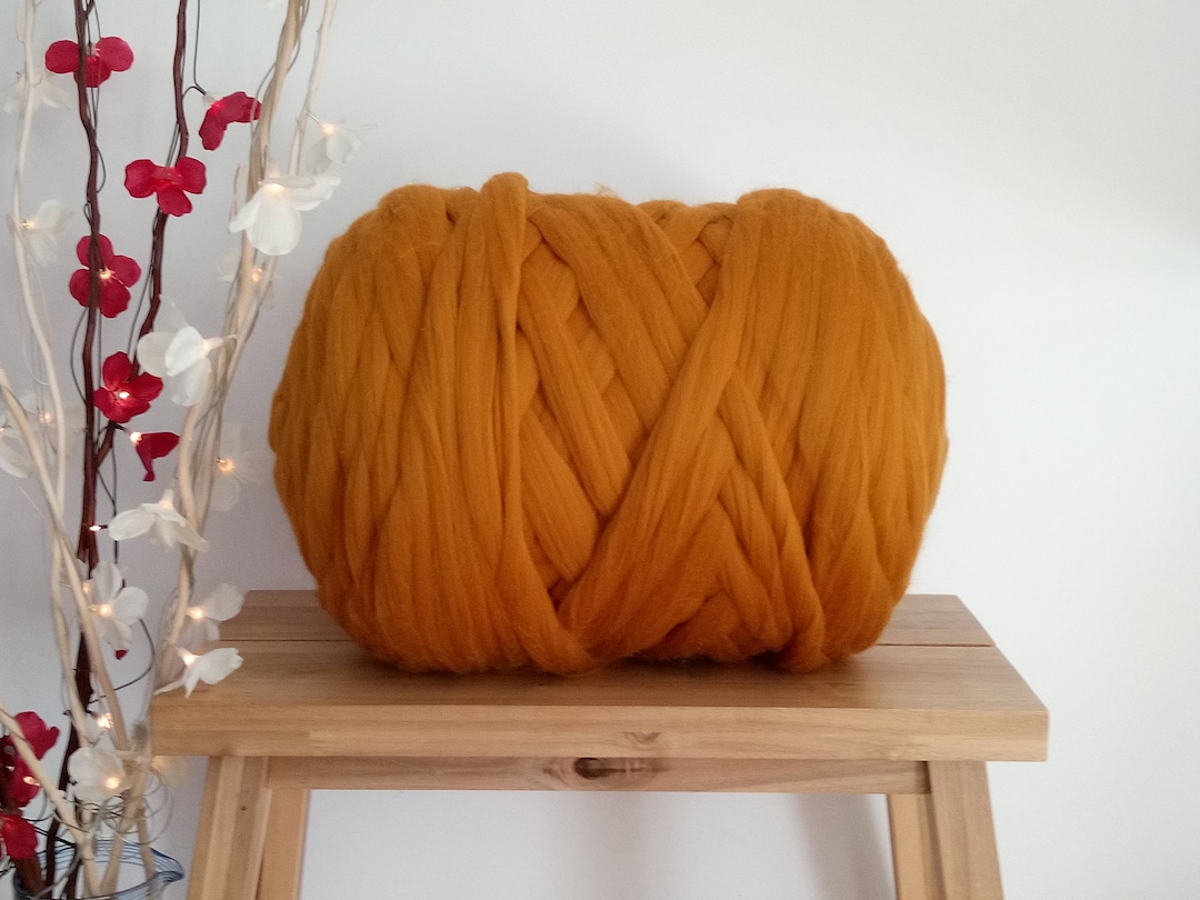 Mustard Yellow 100% Merino Wool Roving Tops, Wet Needle Felting ...