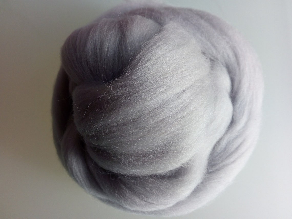 Light Grey 100% Merino Wool Roving Tops Wet Needle Felting - Etsy UK
