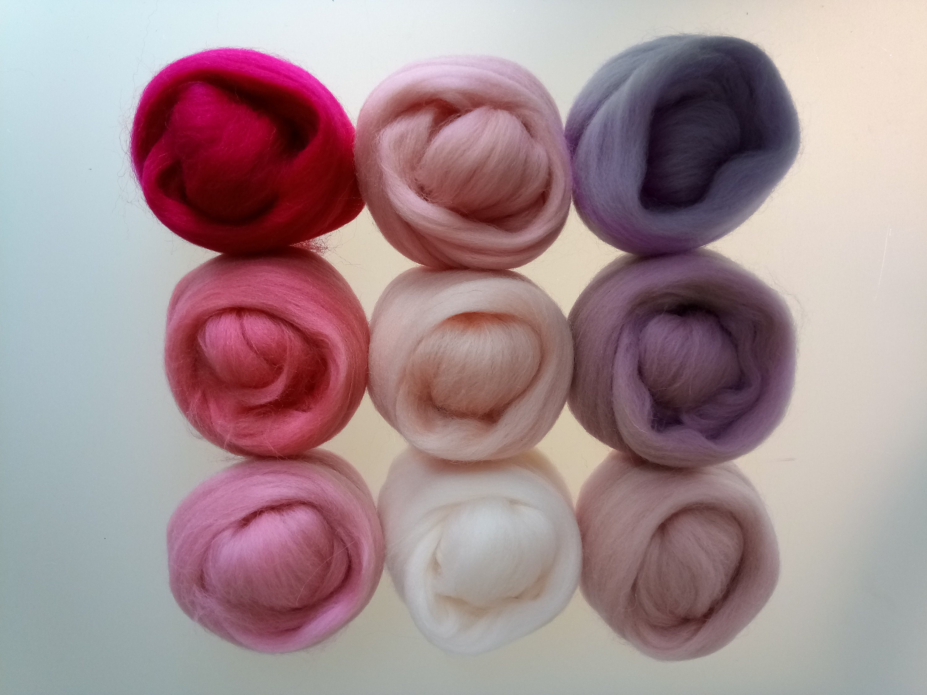 Pink Set Pure Merino Wool for Needle and Wet Felting Packs - Etsy UK