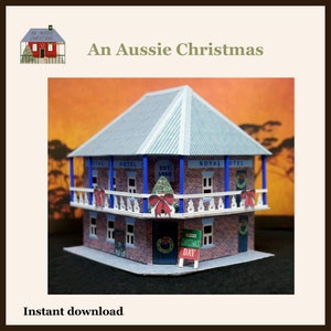 Royal Hotel Christmas Village Papercraft Project - Etsy Australia