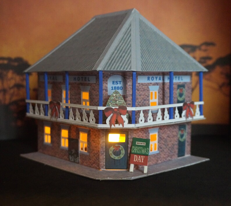 Royal Hotel Christmas Village Papercraft Project - Etsy