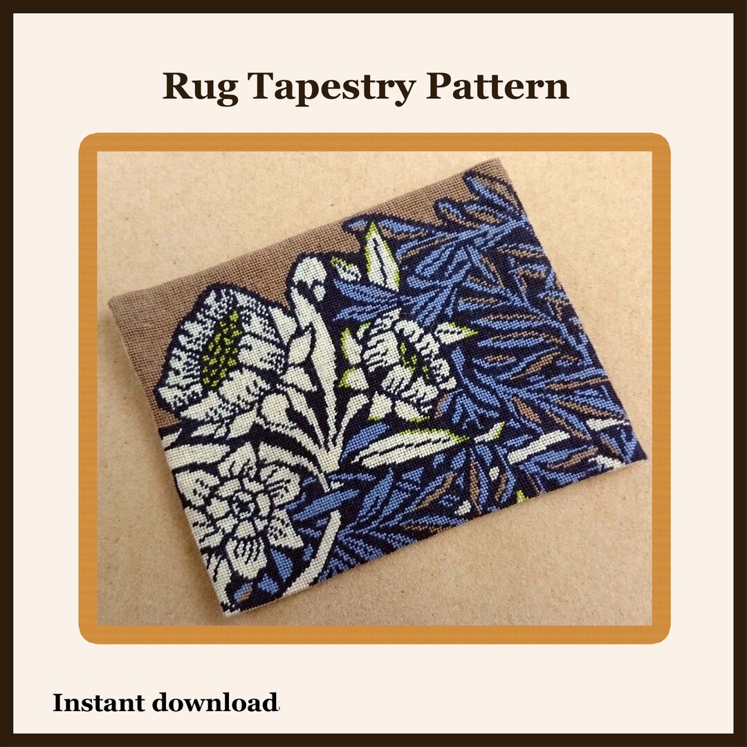 Morris Inspired Miniature Rug Pattern Petit Point - Etsy