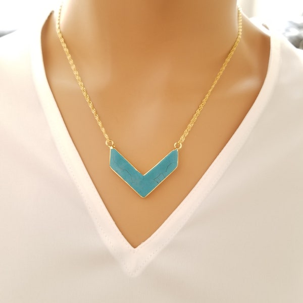 Chevron Necklace - Etsy