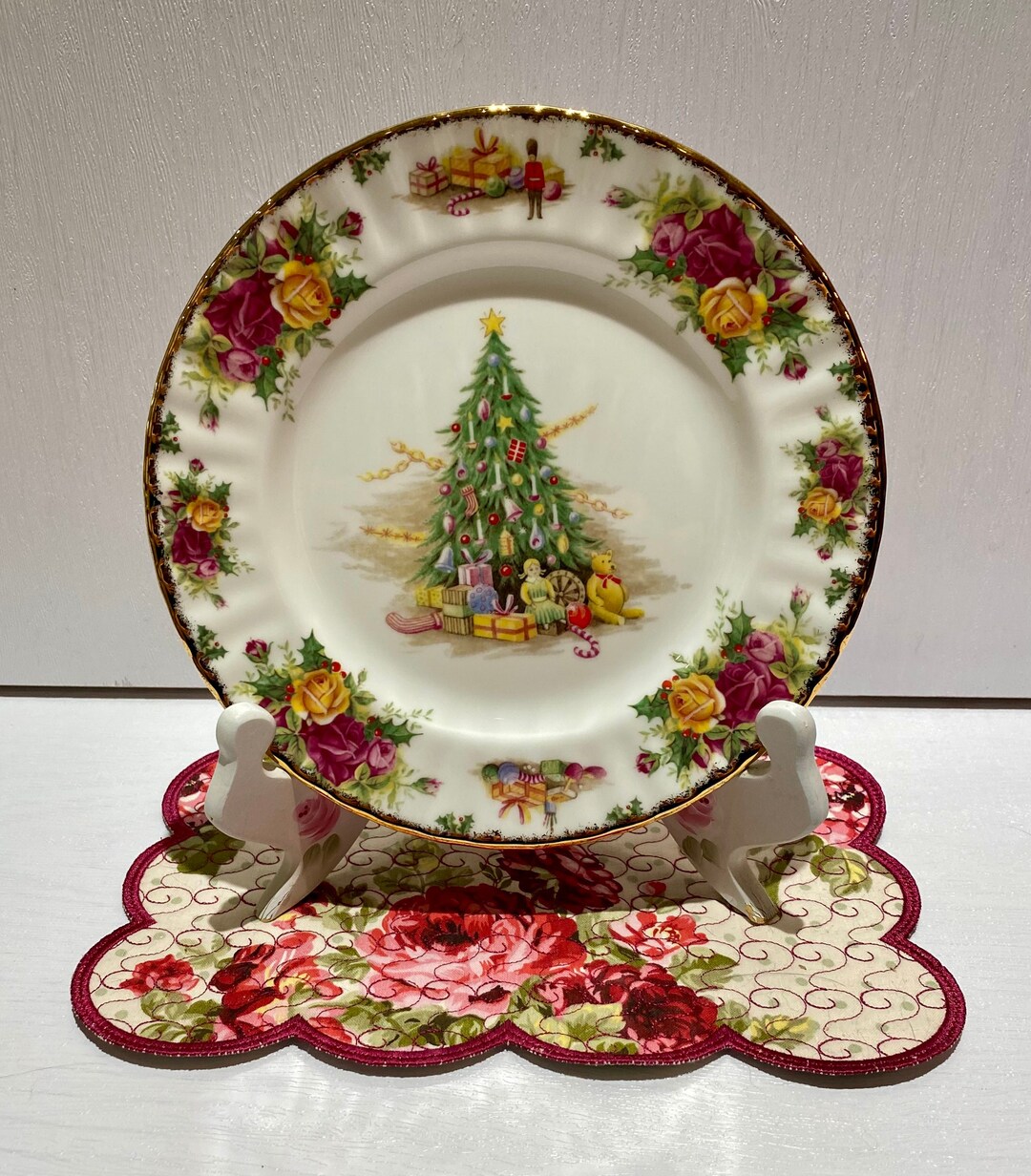 Rare 1990 Royal Albert Old Country Roses England Christmas Magic ...