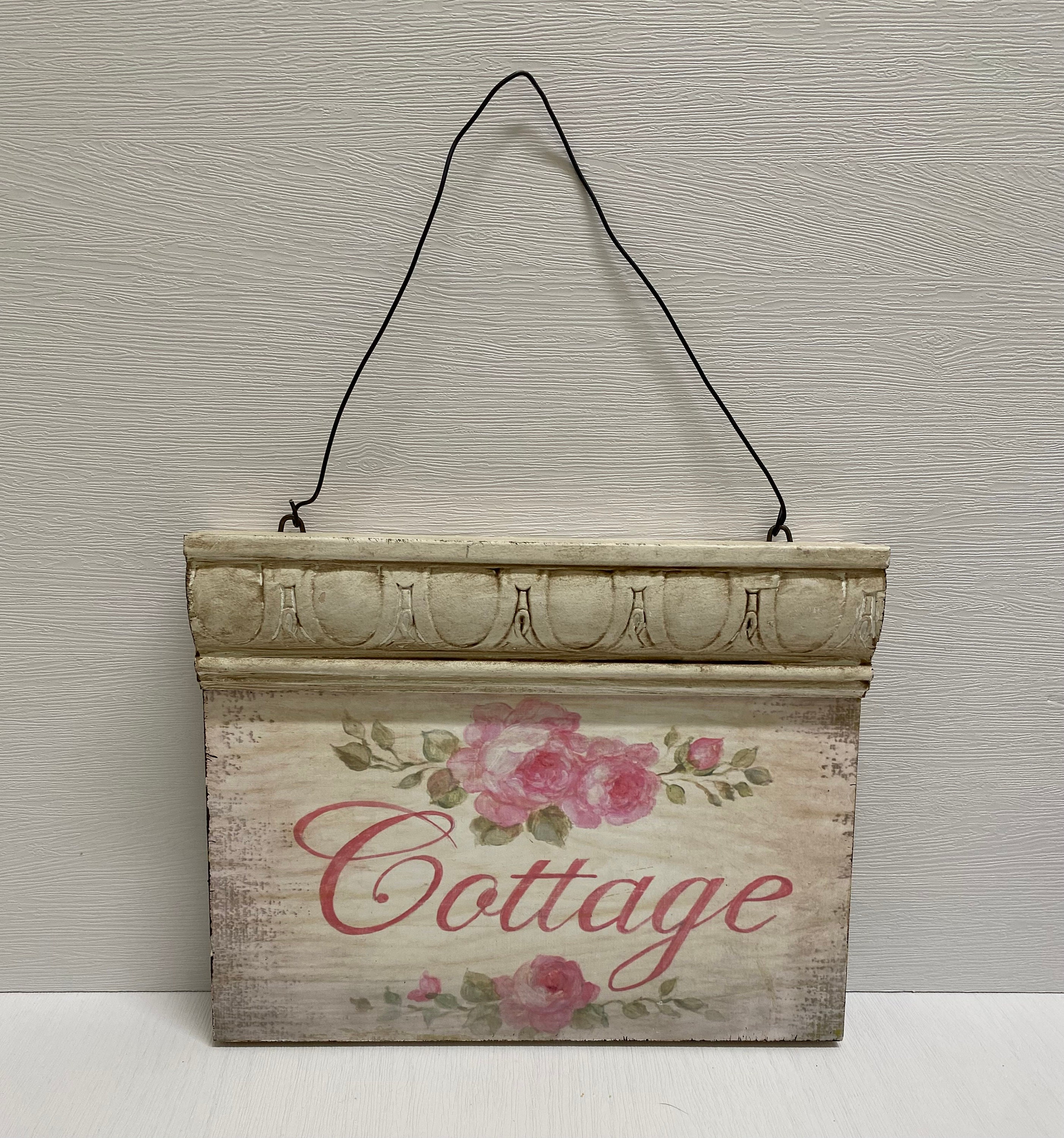 Rare Debi Coules Cottage Shabby Chic Romantic Pink Roses Floral Rose ...