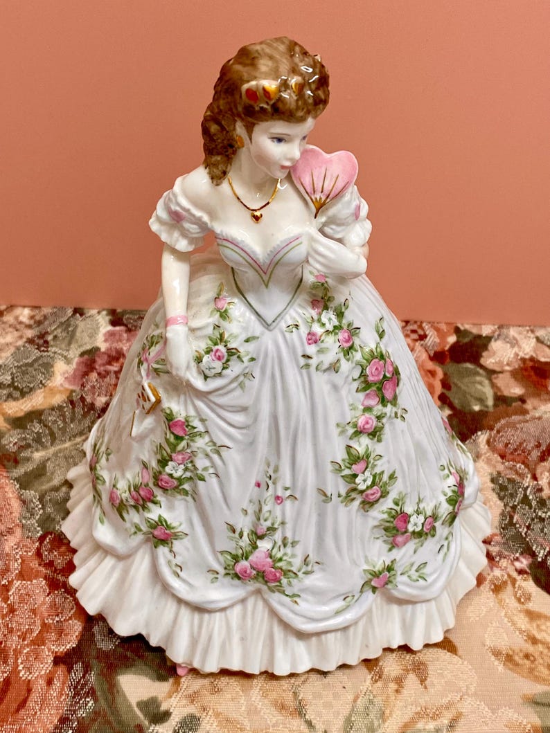 Rare Compton & Woodhouse Ltd Royal Worcester Queen of Hearts Pink Roses ...