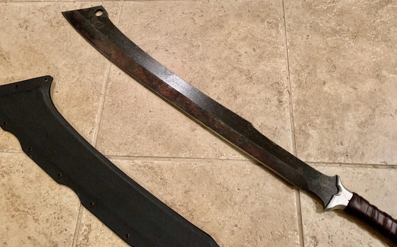 Vintage Zombie Tools Mack Daddy-o Custom Copper Accented Sword W/ Brown ...