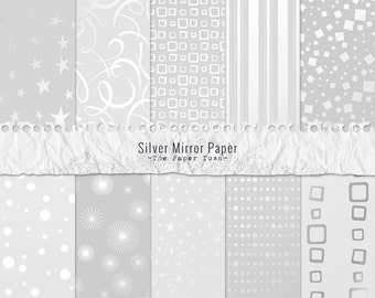 White and Gold Foil Christmas Digital Paper Pack 10 Digital | Etsy
