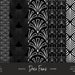 Black and Gold Art Deco Digital Scrapbook Papers 10 Great Gatsby Retro ...