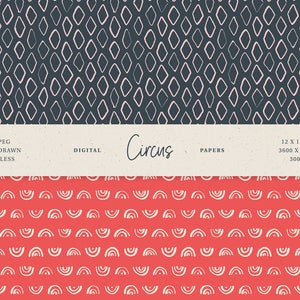 10 Digital Free Hand Doodle Seamless Patterns - Hand Drawn Digital ...