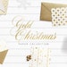 White and Gold Foil Christmas Digital Paper Pack - 10 Digital Gold ...