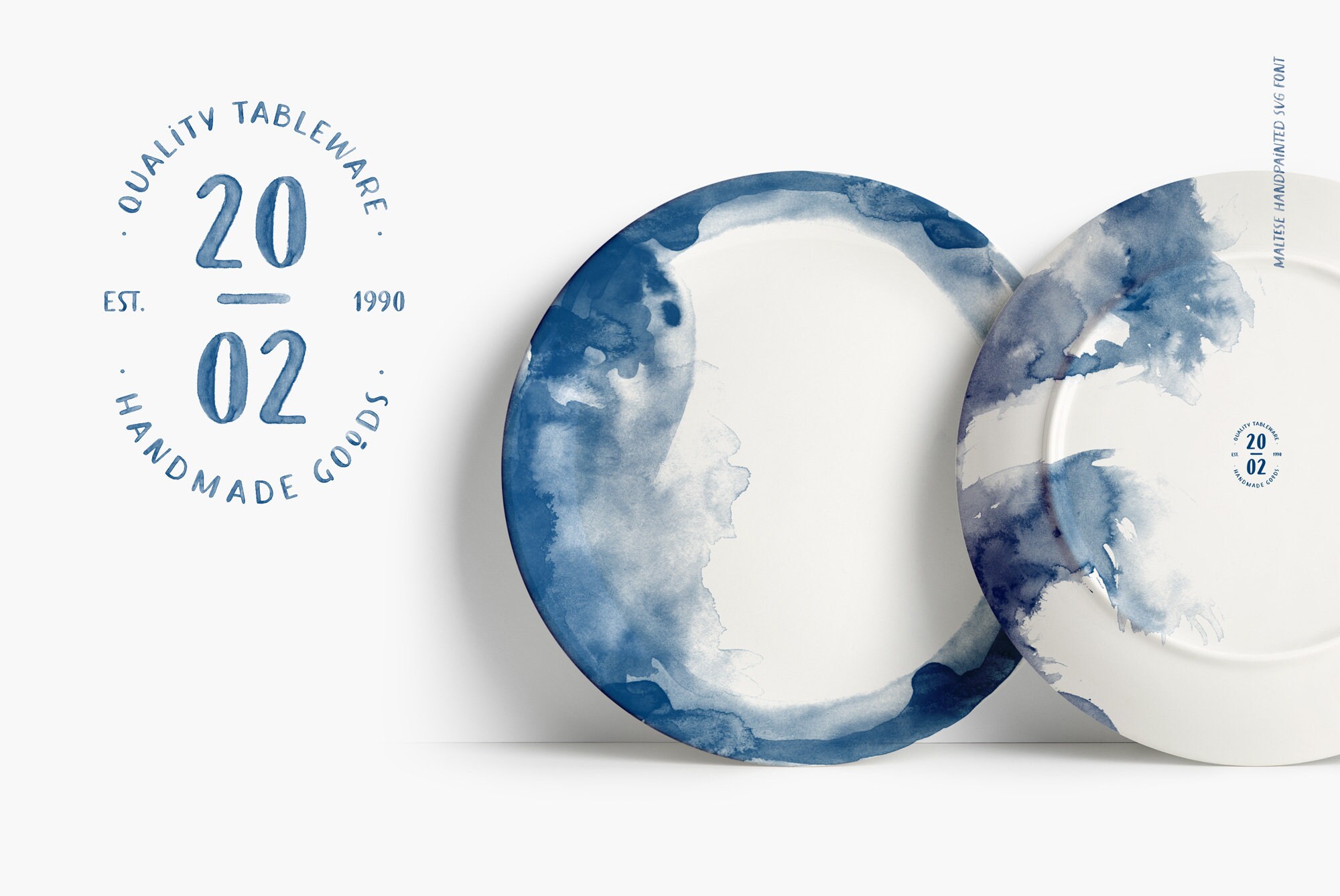 Maltese Font - Watercolor Hand Painted Typeface - OTF - All Caps Font ...