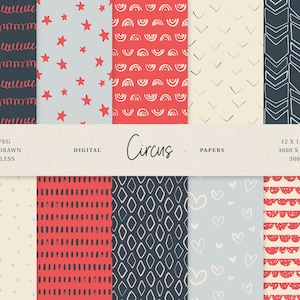 10 Digital Free Hand Doodle Seamless Patterns - Hand Drawn Digital ...