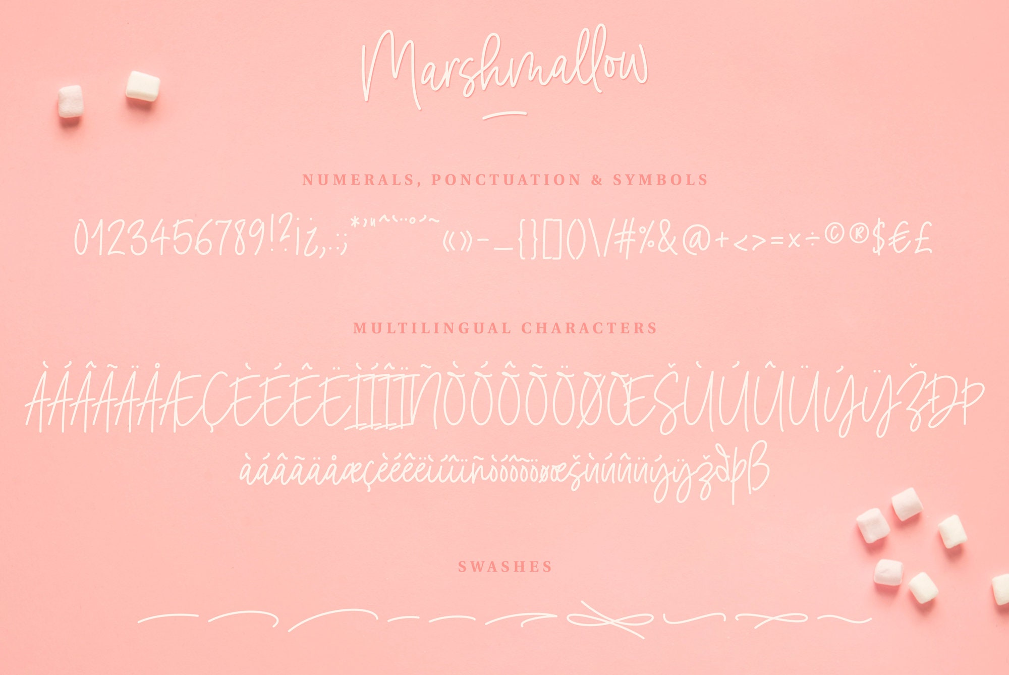 Marshmallow Font - Bouncy Handwritten Signature Script Font - TTF / OTF ...