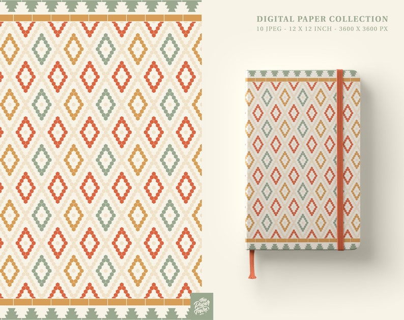 10 Pastel Green Moroccan Mosaic Digital Scrapbook Papers - 10 Seamless ...