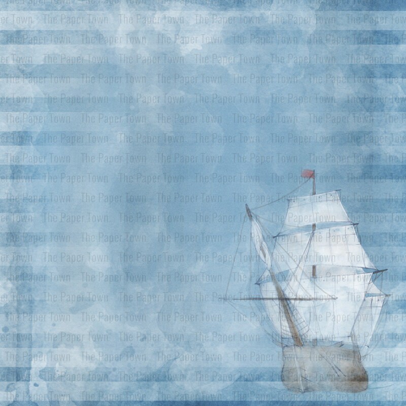 Nautical Digital Scrapbook Papers 10 Nautical, Anchors, Sailboats ...