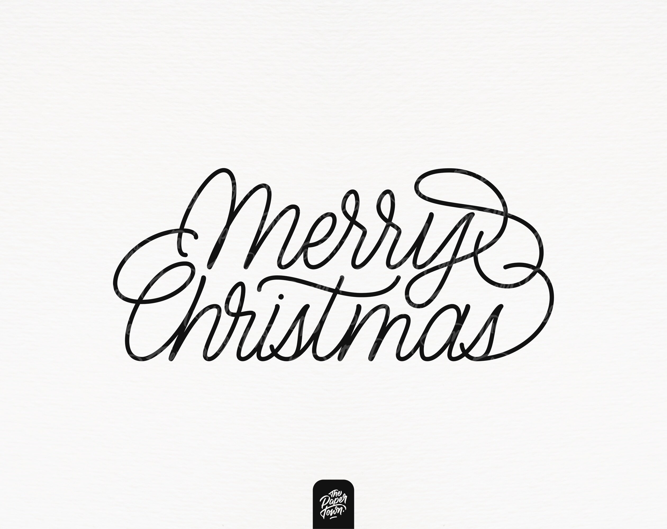 Merry Christmas SVG, Lettering Svg Cut File, Silhouette & Cricut File ...