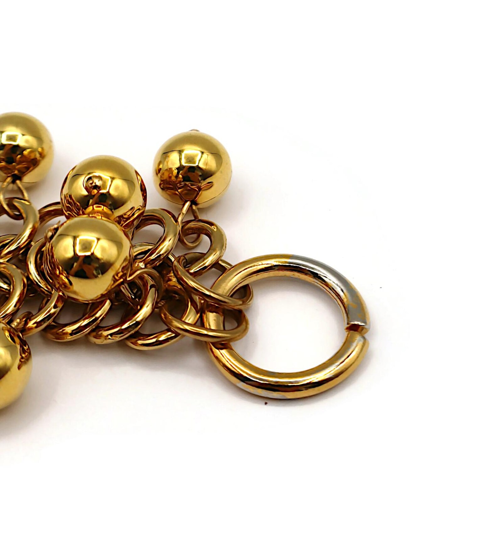 PACO RABANNE * Vintage Gold Tone Ball Charm Bracelet - Etsy
