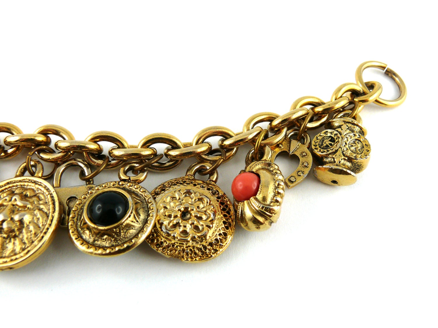 EDOUARD RAMBAUD Gorgeous Vintage Charm Bracelet Unsigned - Etsy