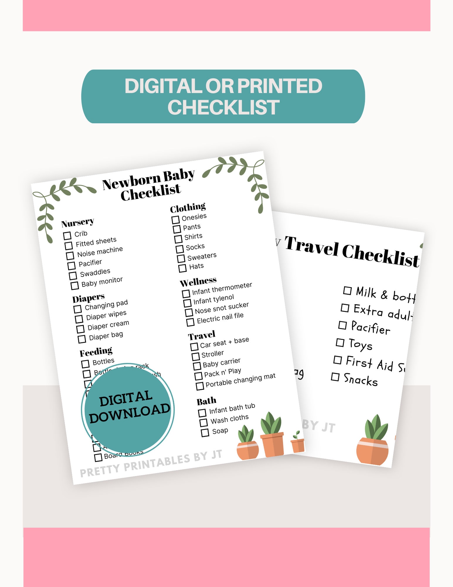 New Baby Checklist Bundle - Etsy